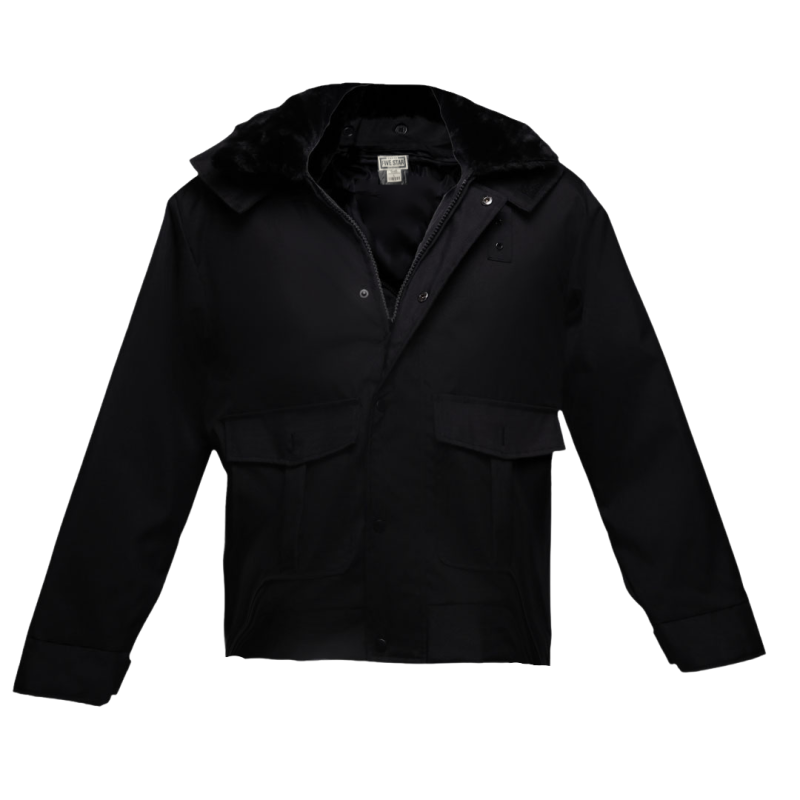 FIVE STAR ALL SEASON DELUXE BOMBER JACKET - BLACK & BLUE - ProUniforms