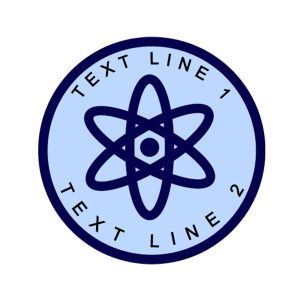 Order Online Atom Symbol Circular Emblem Patch