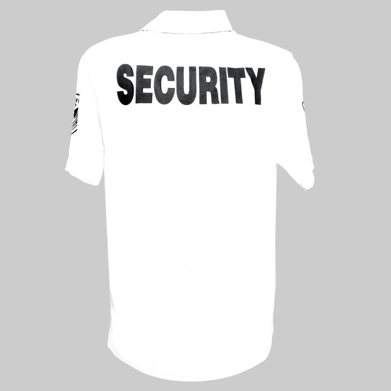 Buy Five Star Security Badge Print Polyester Polo Shirt