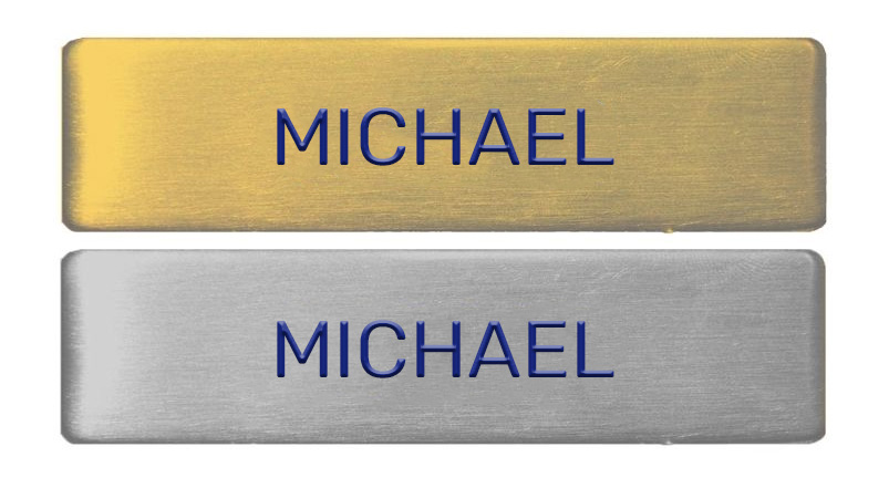 ENGRAVED SERVING SINCE NAME PLATES WITH BLUE INK - ProUniforms