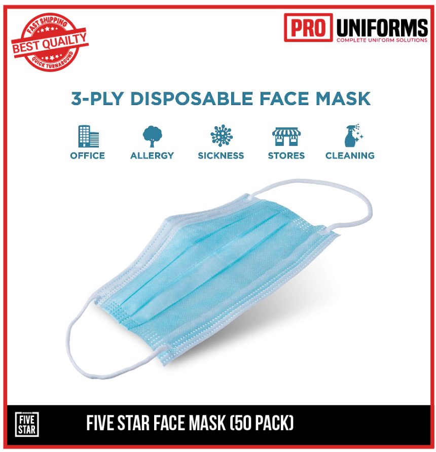 50-Pack Disposable Face Masks - Protection in Bulk | Order Now